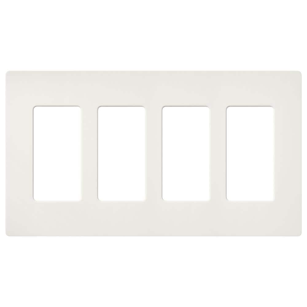 Lutron Claro 4 Gang Wall Plate for Decorator/Rocker Switches, Satin ...
