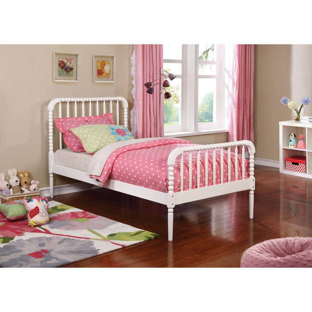 Coaster Jones White Twin Platform Bed 400415T - The Home Depot