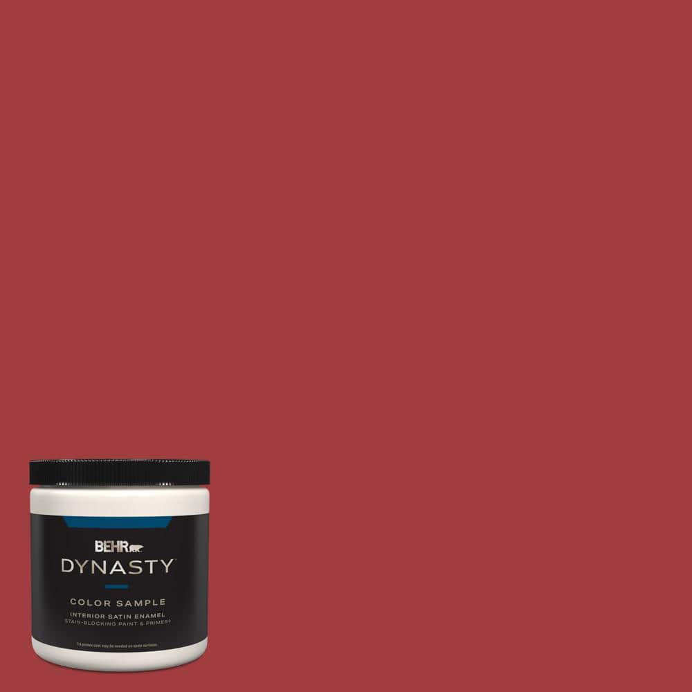 BEHR DYNASTY 8 oz. #S-G-150 Ruby Ring Satin Enamel Stain-Blocking ...