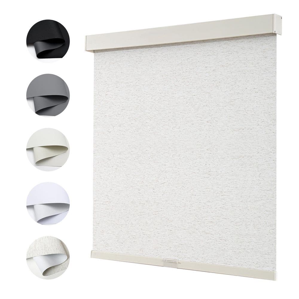 Reviews for Aosky Linen Beige Cordless Polyester Blackout Roller Shades ...
