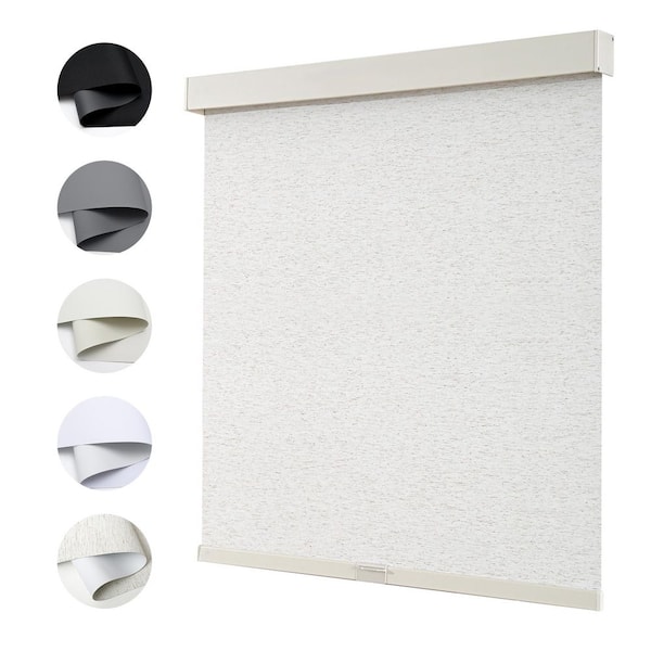 Reviews for Aosky Linen Beige Cordless Polyester Blackout Roller Shades ...