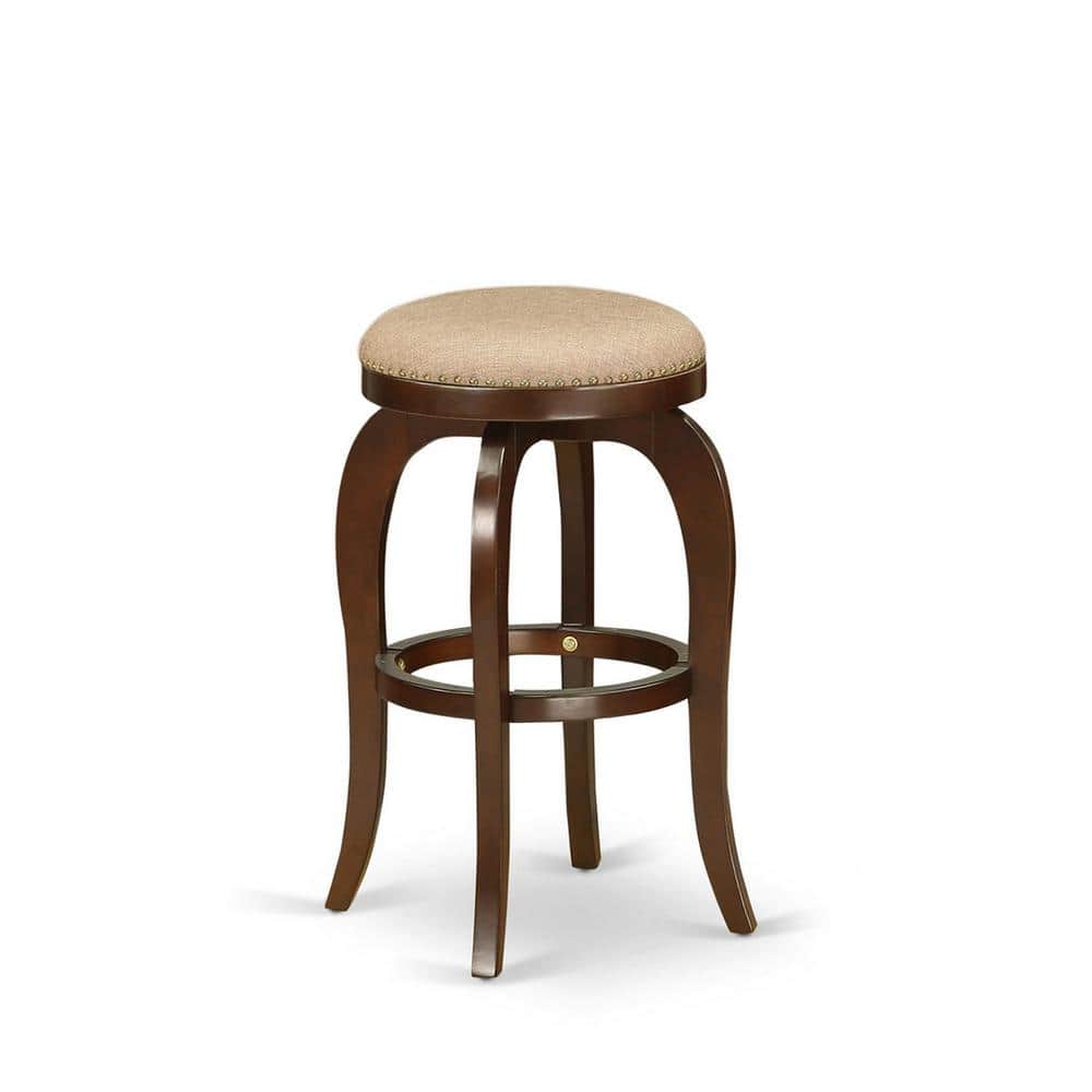 HOME IMPORTS EMPORIUM 30 in. H Mahogany Counter Height Wooden Barstool ...
