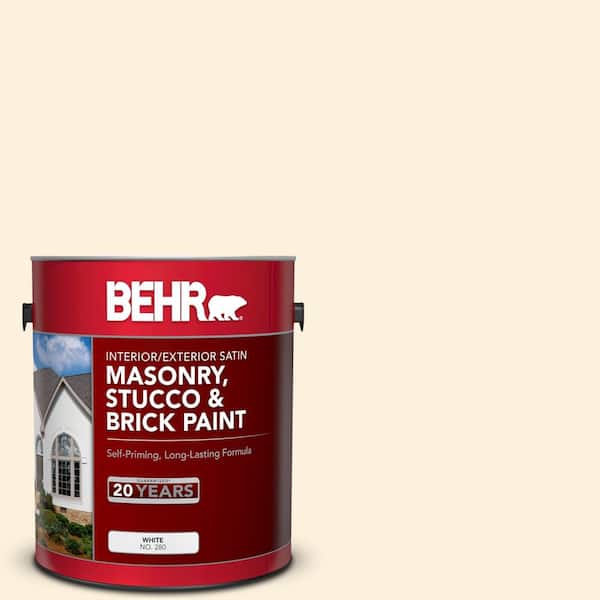 BEHR 1 gal. #M260-1 String Cheese Satin Interior/Exterior Masonry ...