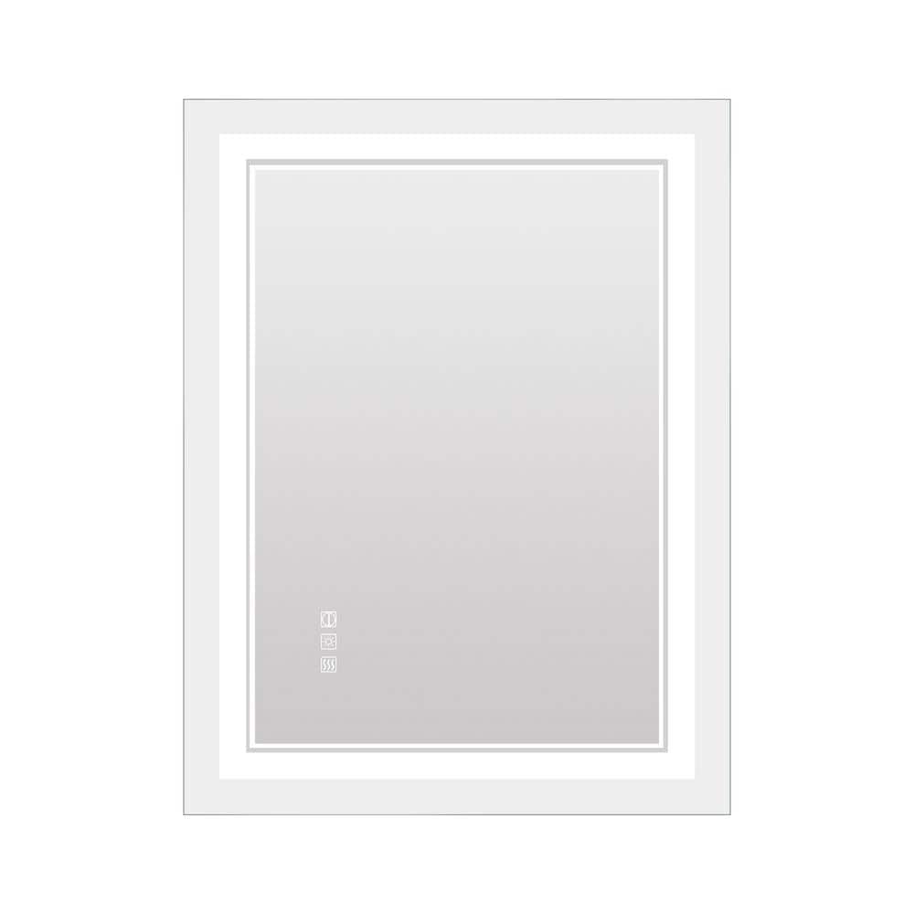 24 in. W x 40 in. H Modern Rectangular Frameless LED Light Wall ...