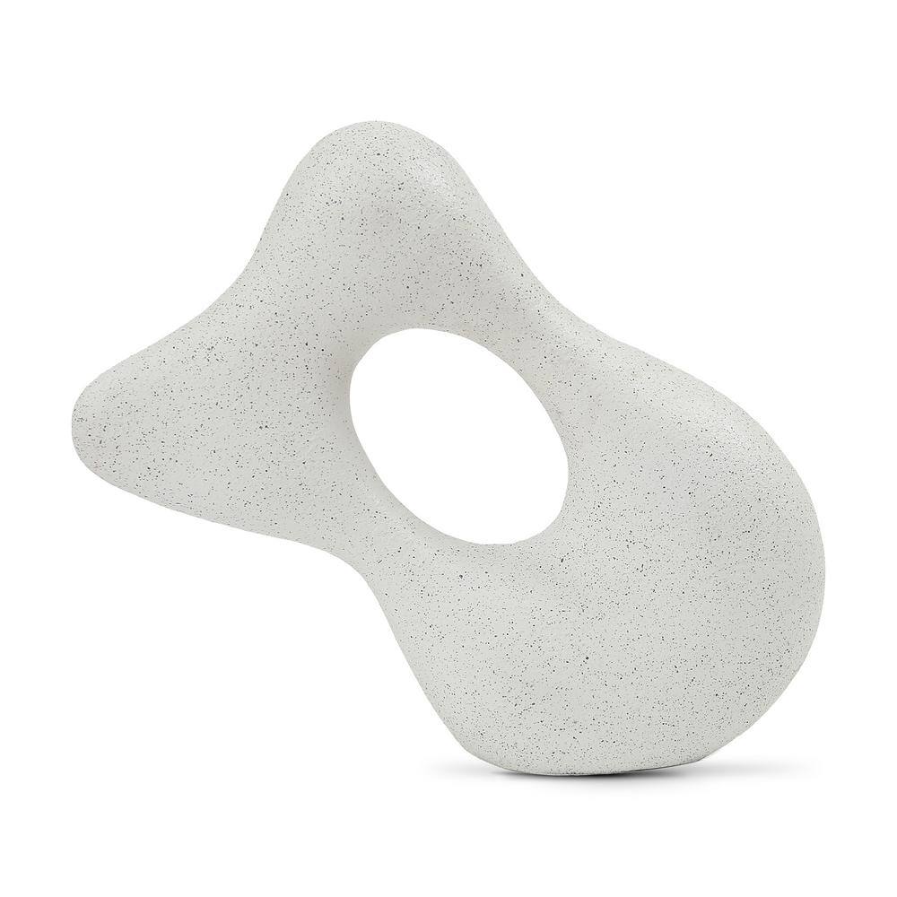 NADAAL STUDIOS Caelan White 16 in. x 13 in. Freeform Fiberstone ...