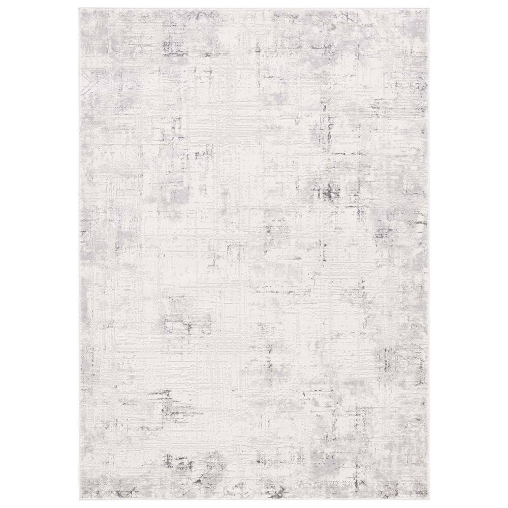 SAFAVIEH Hanna Ivory Gray/Dark Gray 8 ft. x 10 ft. Distressed Modern ...