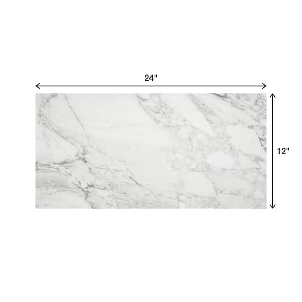 Marazzi EpicClean Milton Arabescato Marble 12 in. x 24 in. Glazed ...