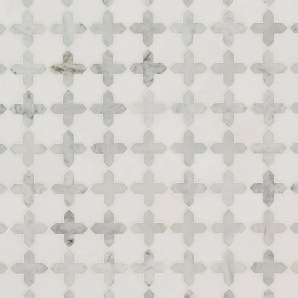 Buy Vera Anne Pattern 11.81 in. x 11.81 in. x 10mm Polished Mosaic ...