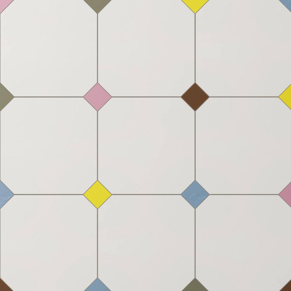 Merola Tile Vaudeville Octagon Nacar with Taco Multi 8 in. x 8 in ...