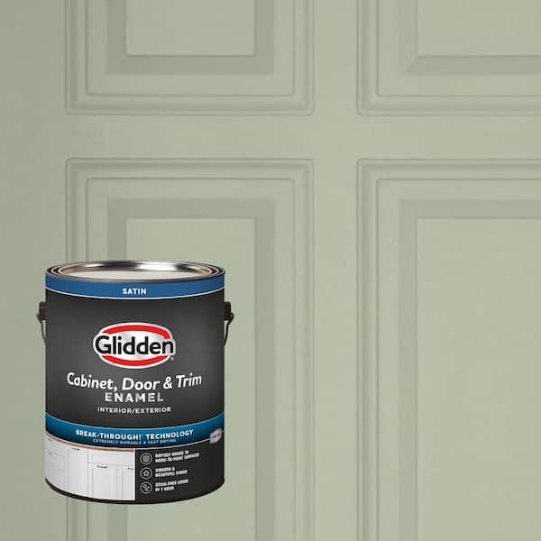 Glidden 1 gal. PPG1124-4 Light Sage Satin Door, Trim and Cabinet Paint ...