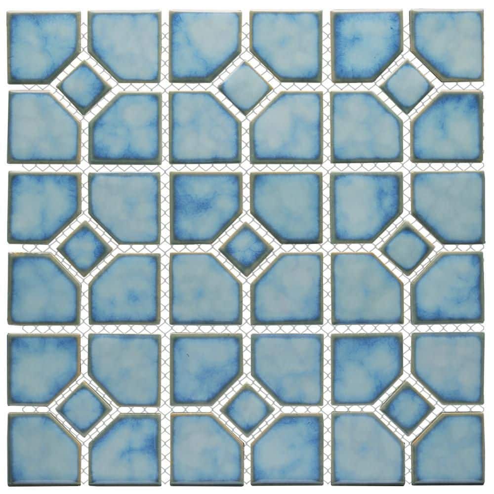 Merola Tile Hudson Oxford Marine 6 in. x 6 in. Porcelain Mosaic Take ...