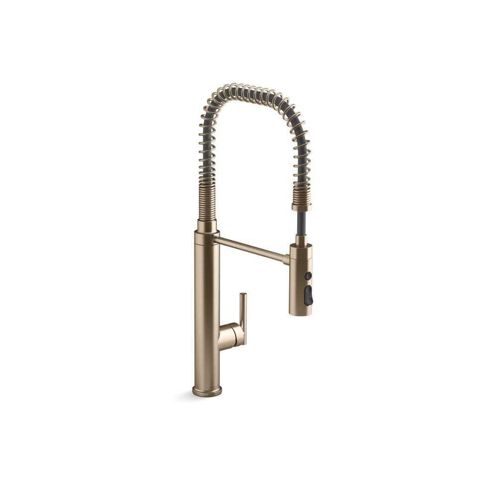 KOHLER Purist Single-Handle Standard Kitchen Faucet in Vibrant Brushed ...