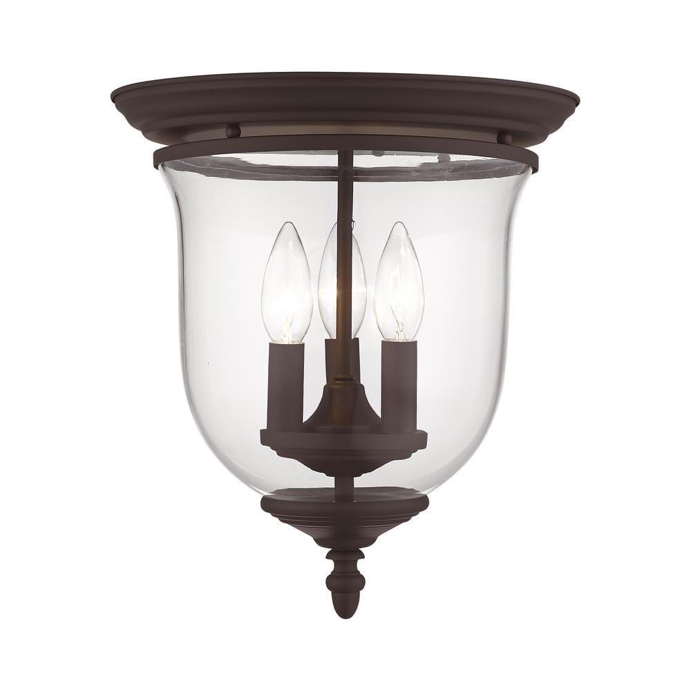 AVIANCE LIGHTING Cornwell 3 Light Bronze Flush Mount HD01688 - The Home ...