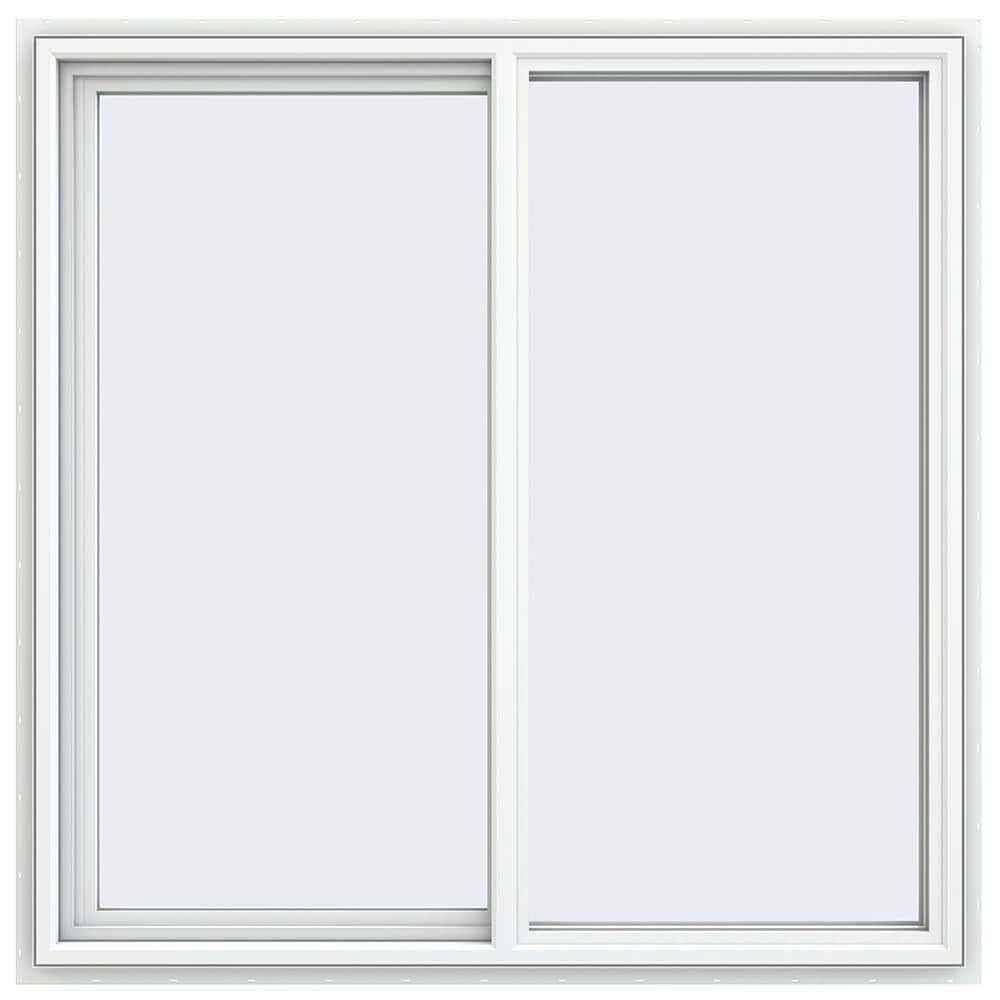 JELD-WEN 47.5 in. x 47.5 in. V-4500 Series White Vinyl Left-Handed ...