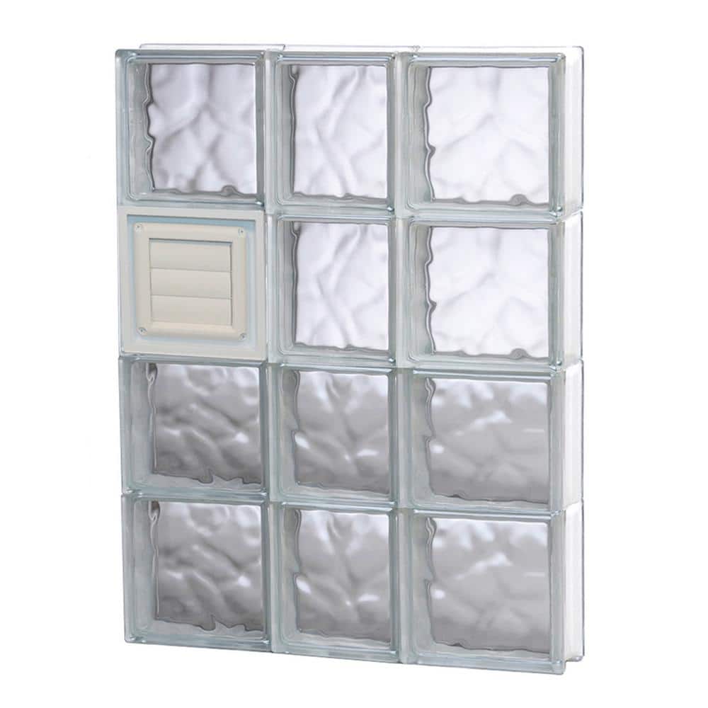Clearly Secure 21.25 in. x 31 in. x 3.125 in. Frameless Wave Pattern ...