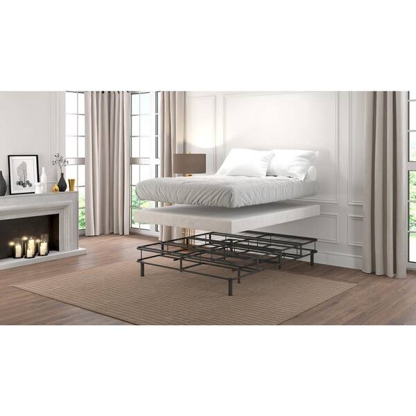 Hollywood Bed Frame Emerge Black Steel Frame Queen Platform Bed with ...