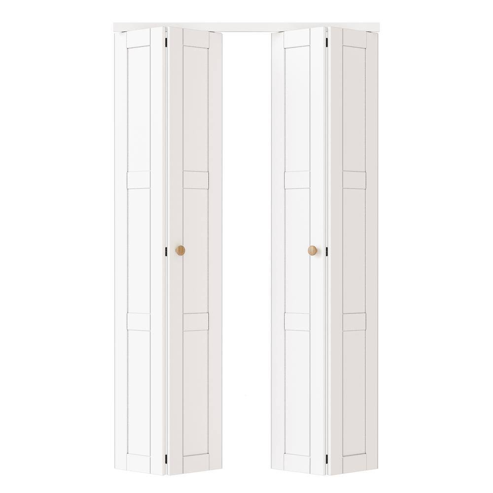 ARK DESIGN 48 in. x 80 in. 3-Lite Solid Core Panel White Primed ...