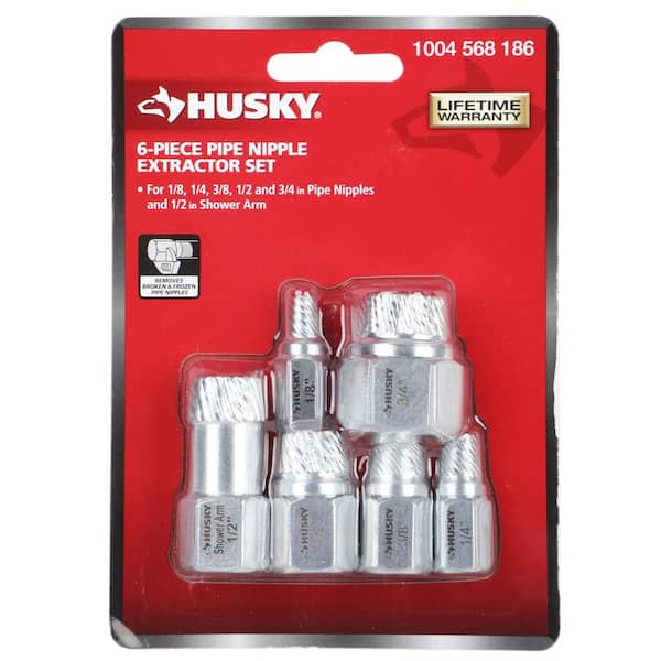 Husky Pipe Nipple Extractor Set (6-Piece) 410-391-0111 - The Home Depot