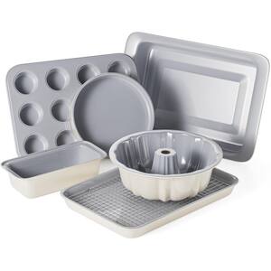 Wudkey 3-Piece Blue Ceramic Painted Rectangular Bakeware Pan Set for ...