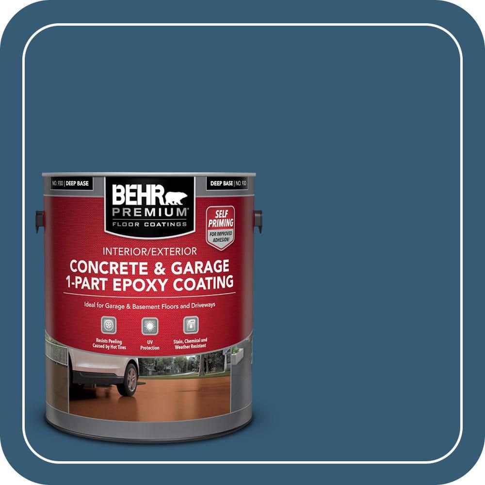 BEHR PREMIUM 1 gal. #M490-7 Shasta Lake Self-Priming 1-Part Epoxy Satin ...