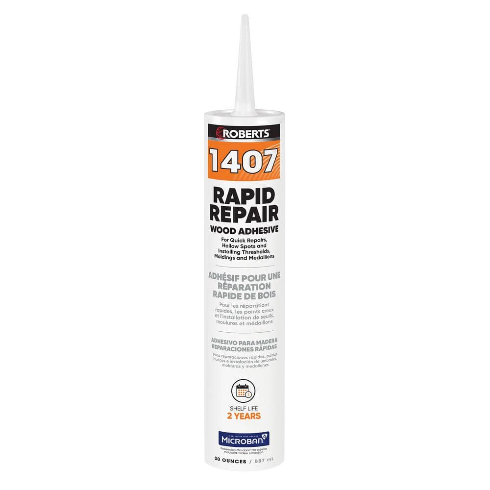 ROBERTS Beige 30 Oz. (0.94 qt.) Rapid Repair Wood Floor Adhesive 1407 ...