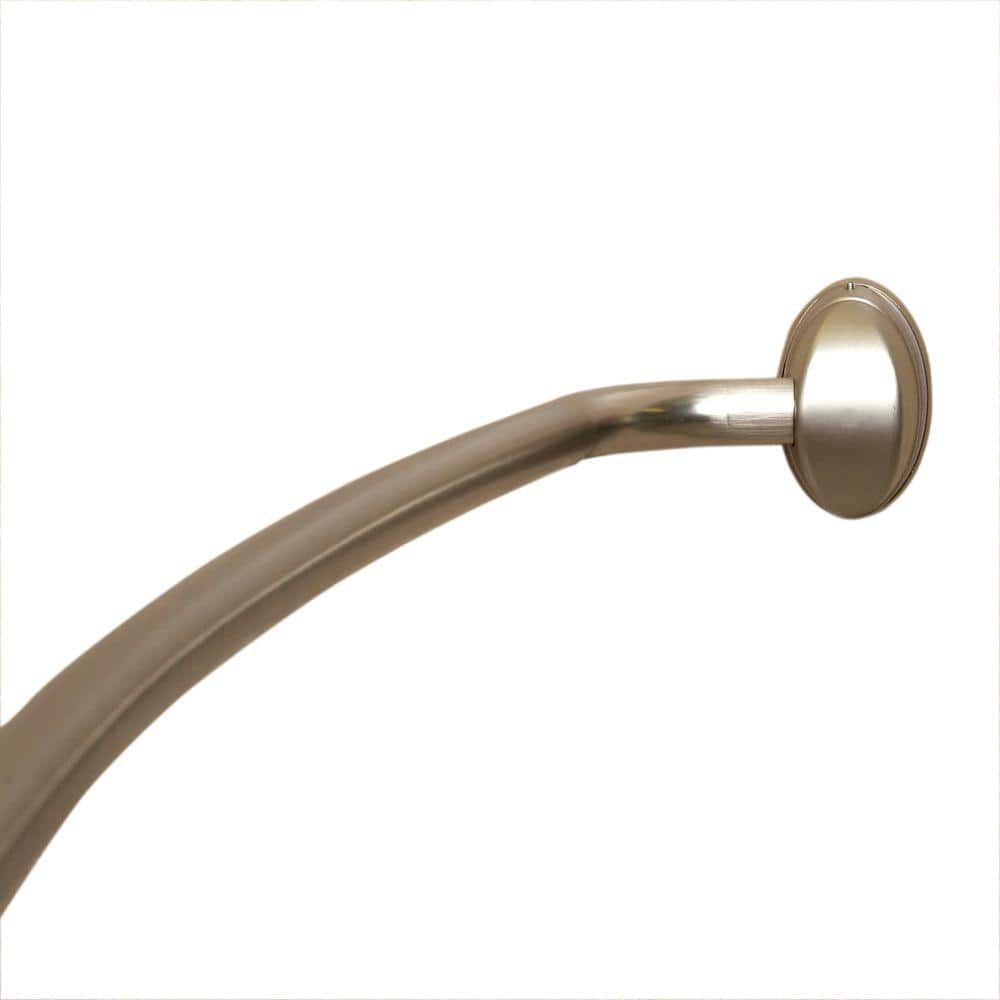 Zenna Home 72 in. Steel Adjustable Pivoting Curved Shower Rod in ...