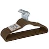 SIMPLIFY Brown Velvet Hangers 25-Pack 23240-CHOCO - The Home Depot
