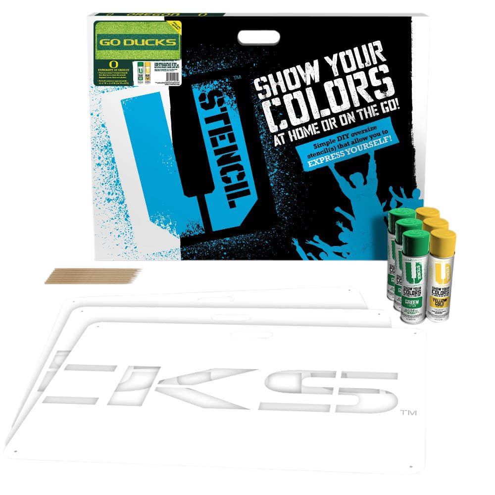 U Stencil Oregon Go Ducks Lawn Stencil Kit OREOOS-003 - The Home Depot