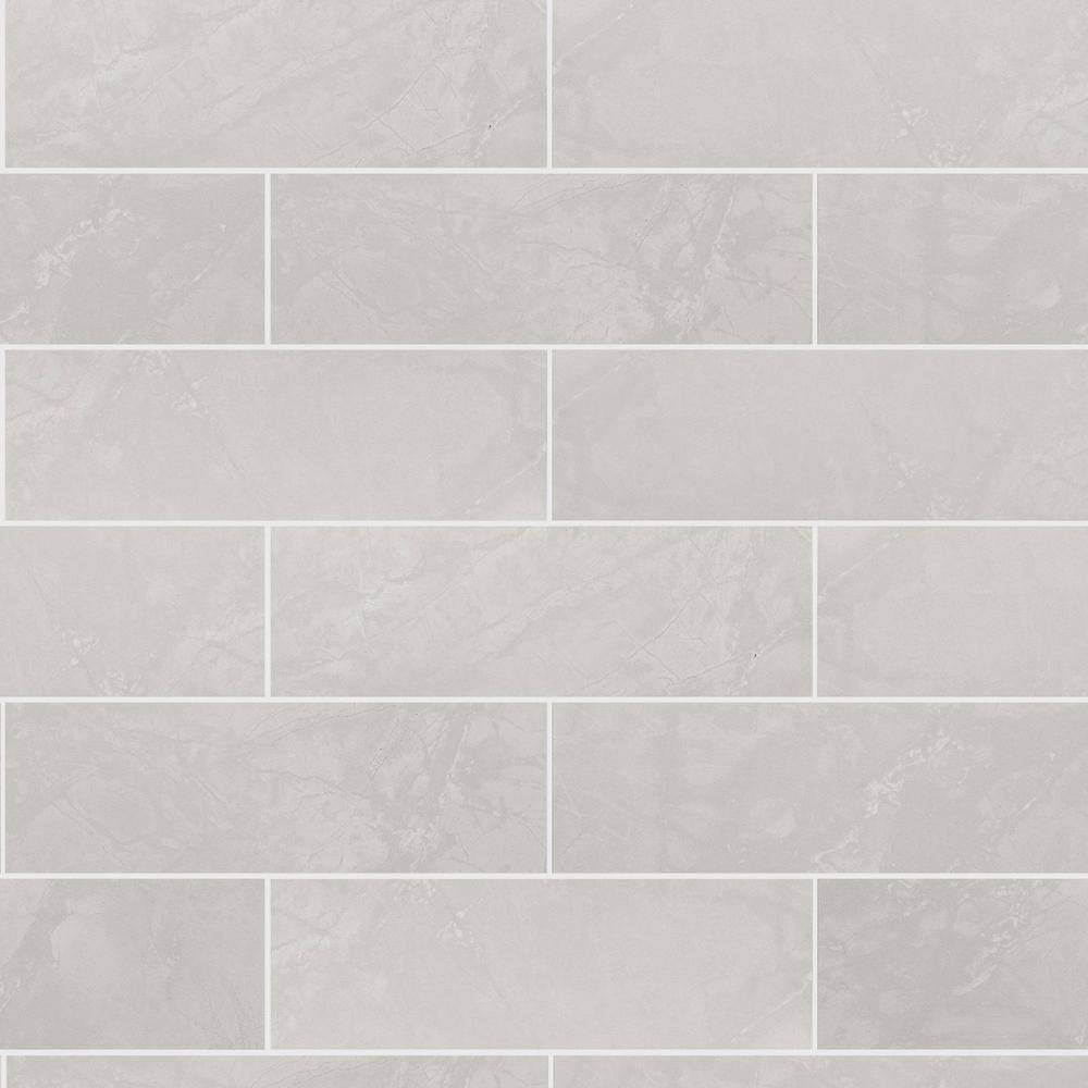 Florida Tile Home Collection Michelangelo Grey 3.75 in. x 12 in ...