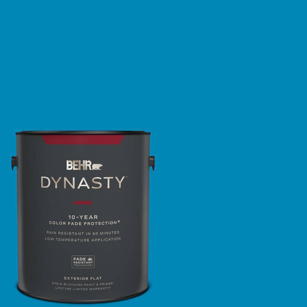 BEHR DYNASTY 1 gal. #540B-7 Royal Peacock Flat Exterior Stain-Blocking ...