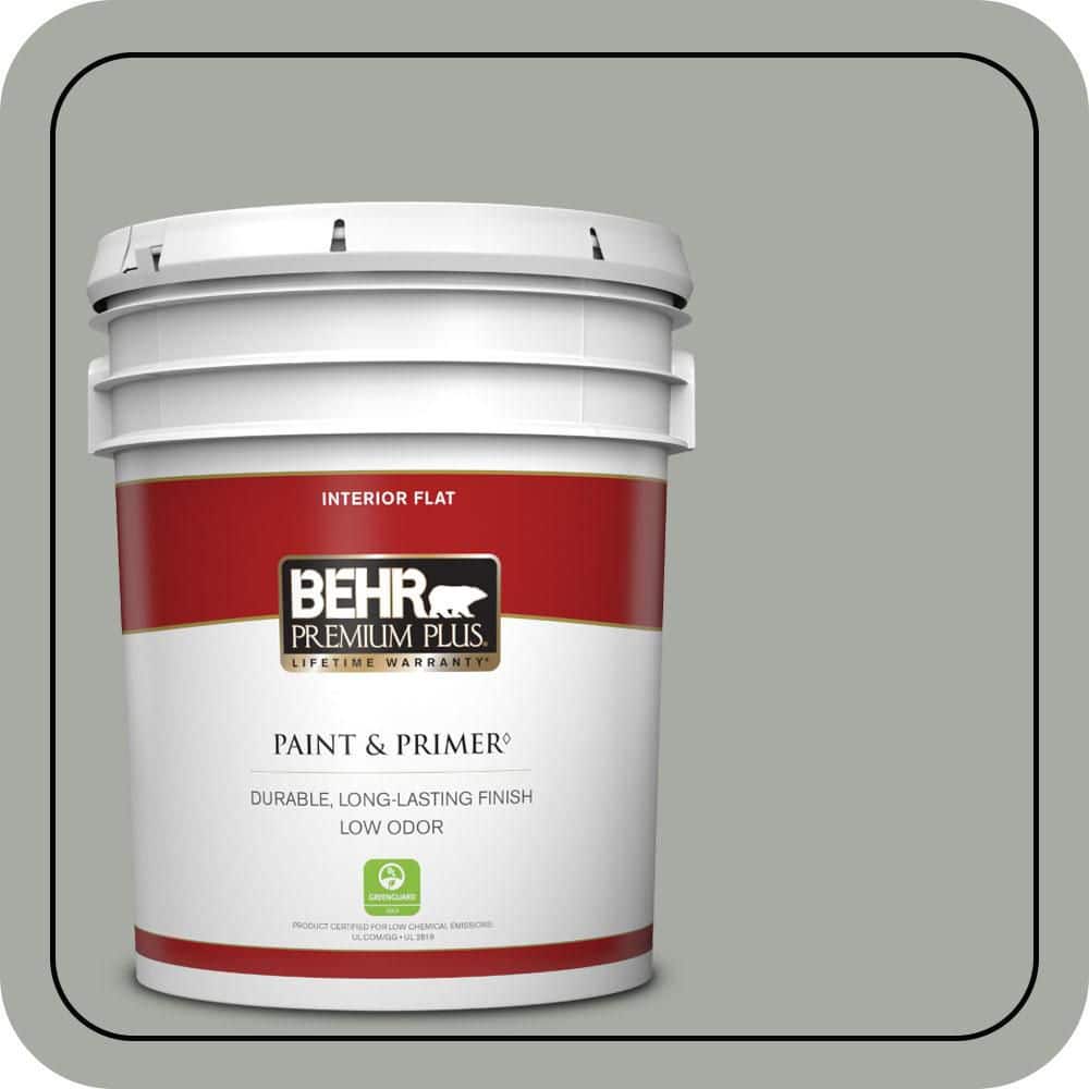 BEHR PREMIUM PLUS 5 gal. #PPU25-15 Flipper Flat Low Odor Interior Paint ...