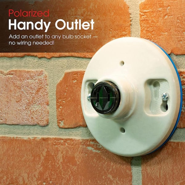 Lukyamzn 2-Pieces Polarized Handy Plug Convert Light Bulb to Outlet ...