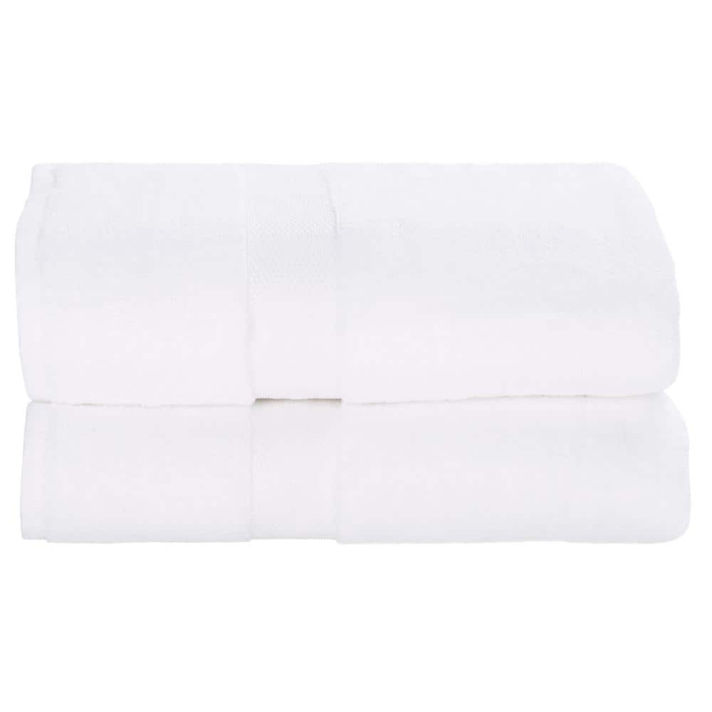 SAFAVIEH Cotton Super Plush White 2-Pcs Bath Towel Set TWL1050A-SET2 ...