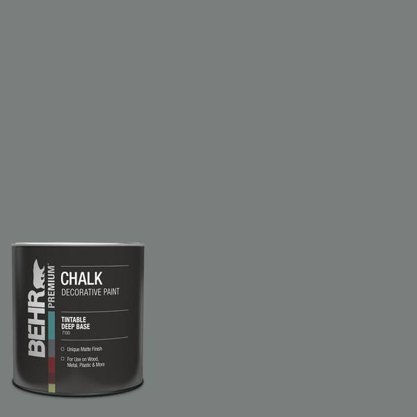 BEHR 1 qt. #PPU25-18 Shutter Gray Interior Chalk Finish Paint 713004 ...