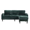 HOMEFUN 77 in. 4-piece L Shaped Chenille Modern Sectional Sofa in ...
