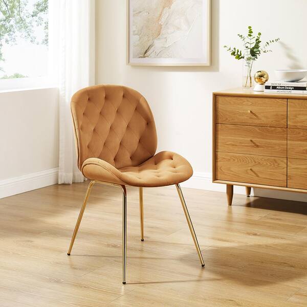 Light pink velvet shell back dining chair armchair with chrome legs store