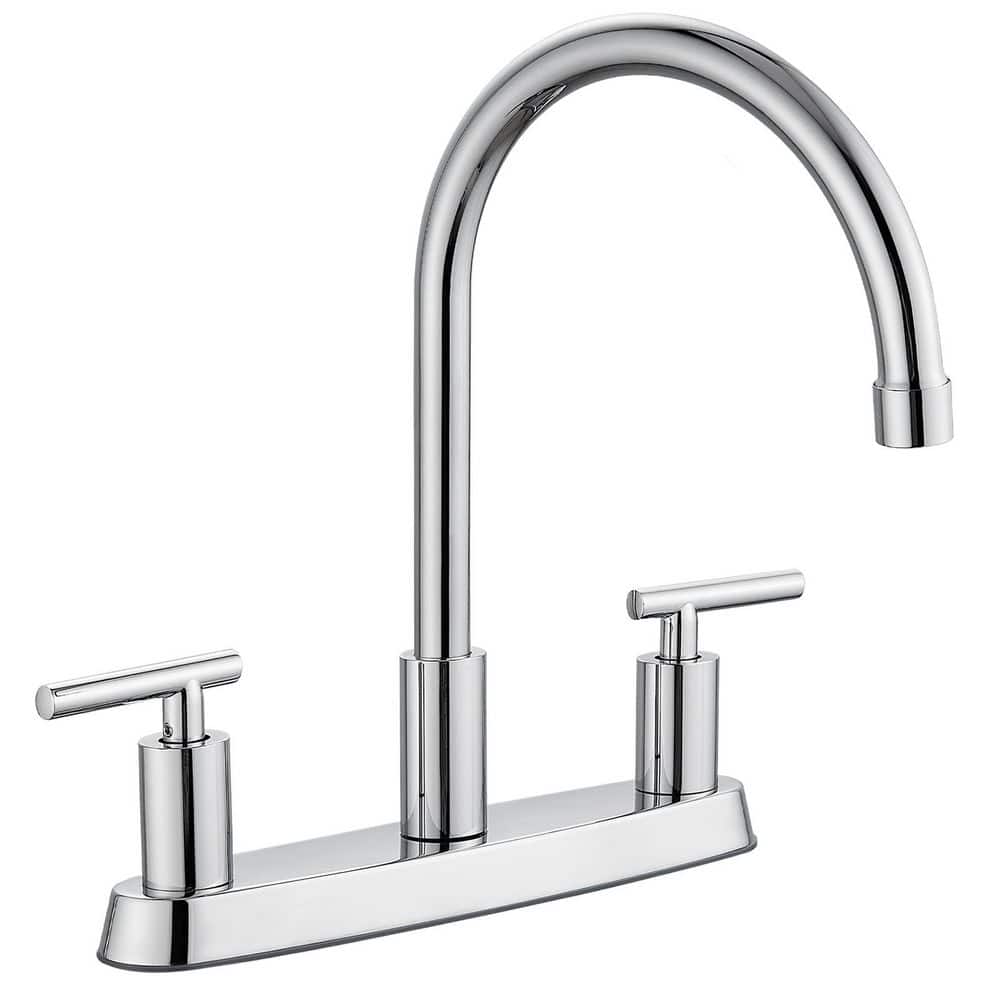 PICTURESQUE CENDU LLC Double Handle Deck Mount Standard Kitchen Faucet ...