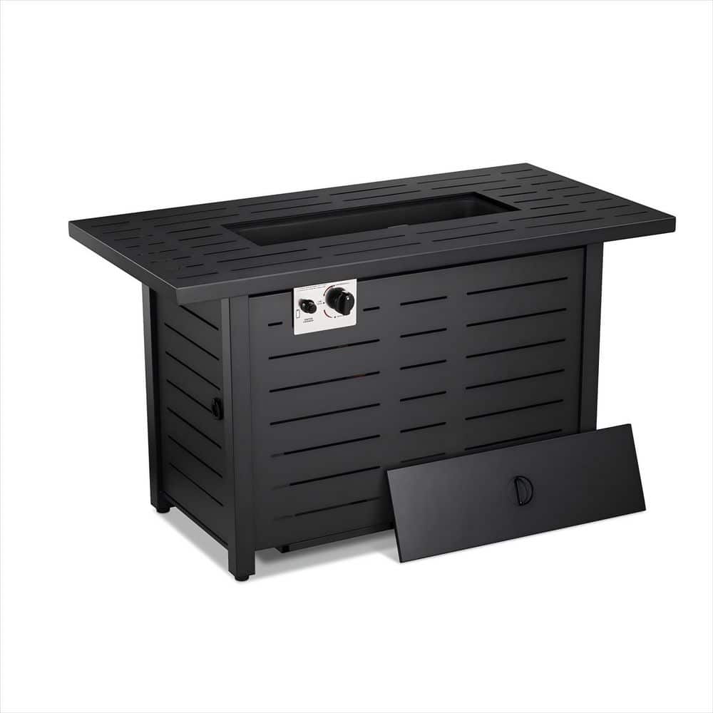 R.W.FLAME 43 Inch 50,000 BTU Black Propane Fire Pit, CSA-Listed Gas ...