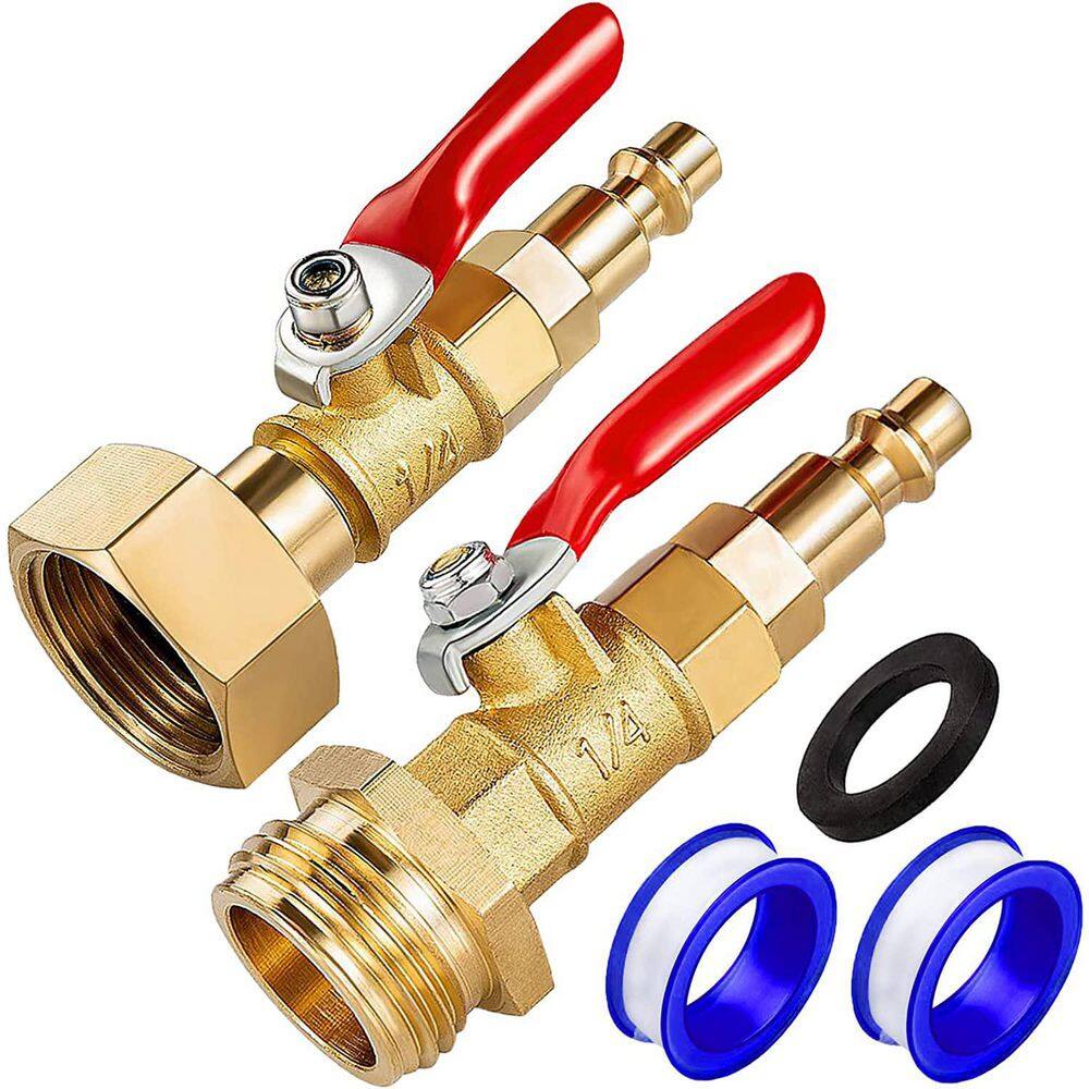 Brass Freeze Adapter with 2-Pieces 1/4 in. Male Quick Connect Plug and ...