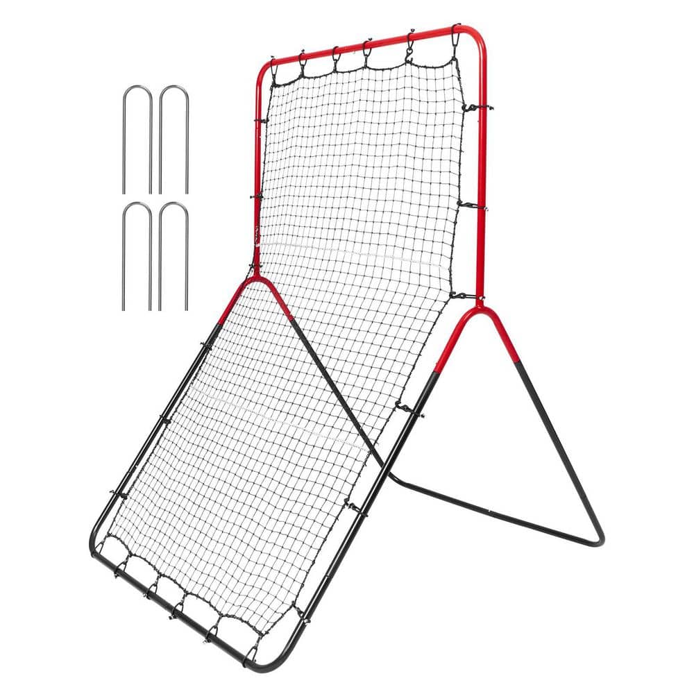 SKYSHALO Baseball Softball Rebounder Net, 3 x 4. 5 ft. PitchBack Baseball Pitching Nest, 3-Way ...