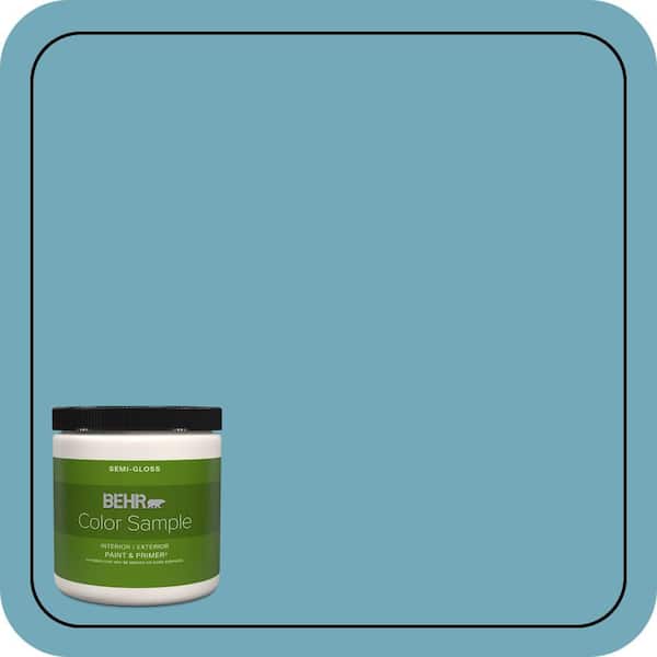 BEHR PREMIUM PLUS 8 oz. #S460-4 Snowboard Semi-Gloss Interior/Exterior ...