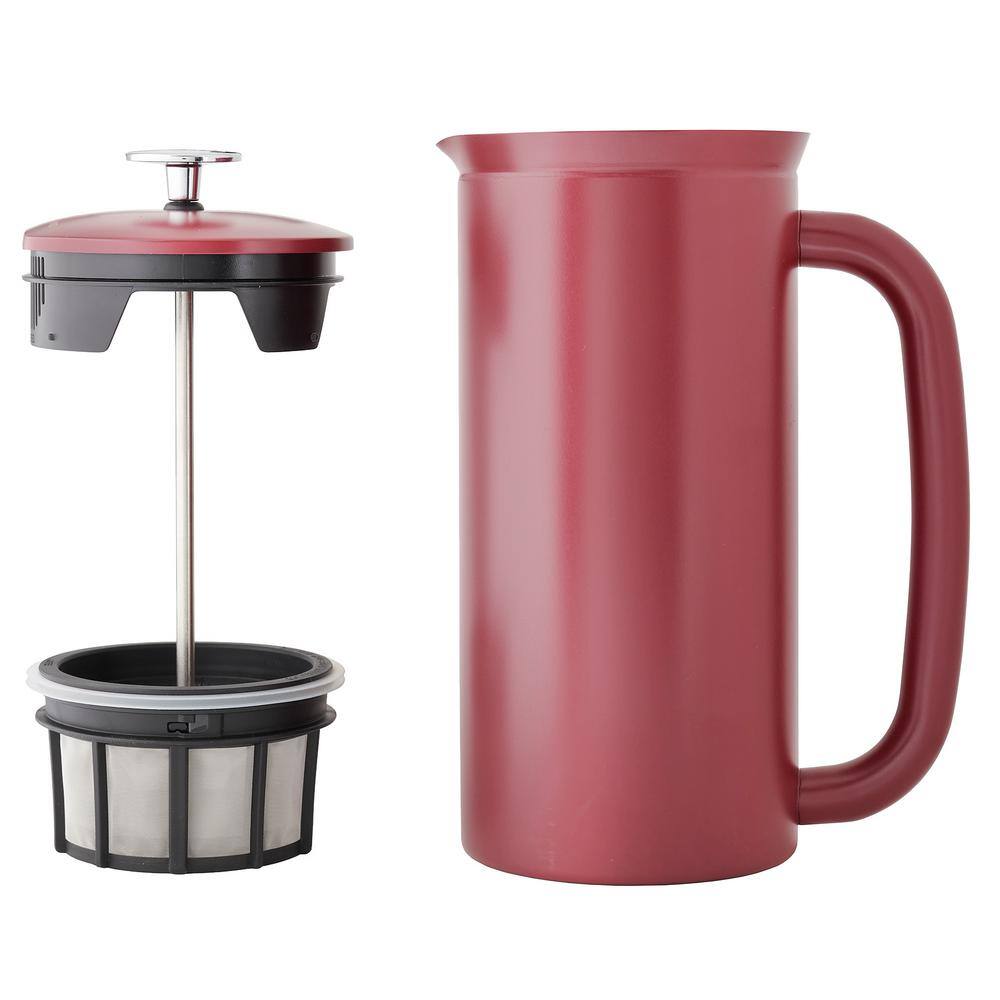 ESPRO 4 Cup Cranberry French Press Coffee Maker with Micro-Filter ...