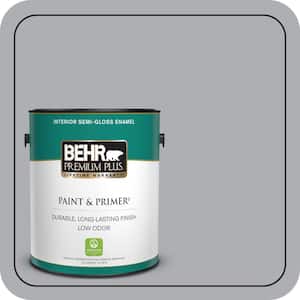 BEHR MARQUEE 1 qt. #760E-3 Gray Timber Wolf Semi-Gloss Enamel Exterior ...