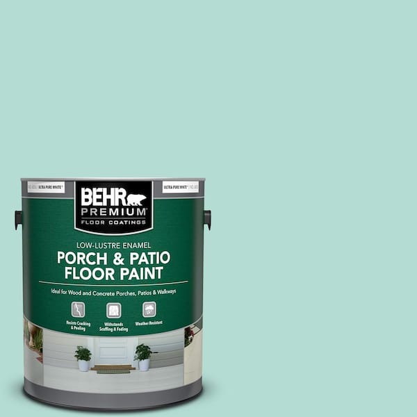 BEHR PREMIUM 1 gal. #490C-3 Balmy Seas Low-Lustre Enamel Interior ...