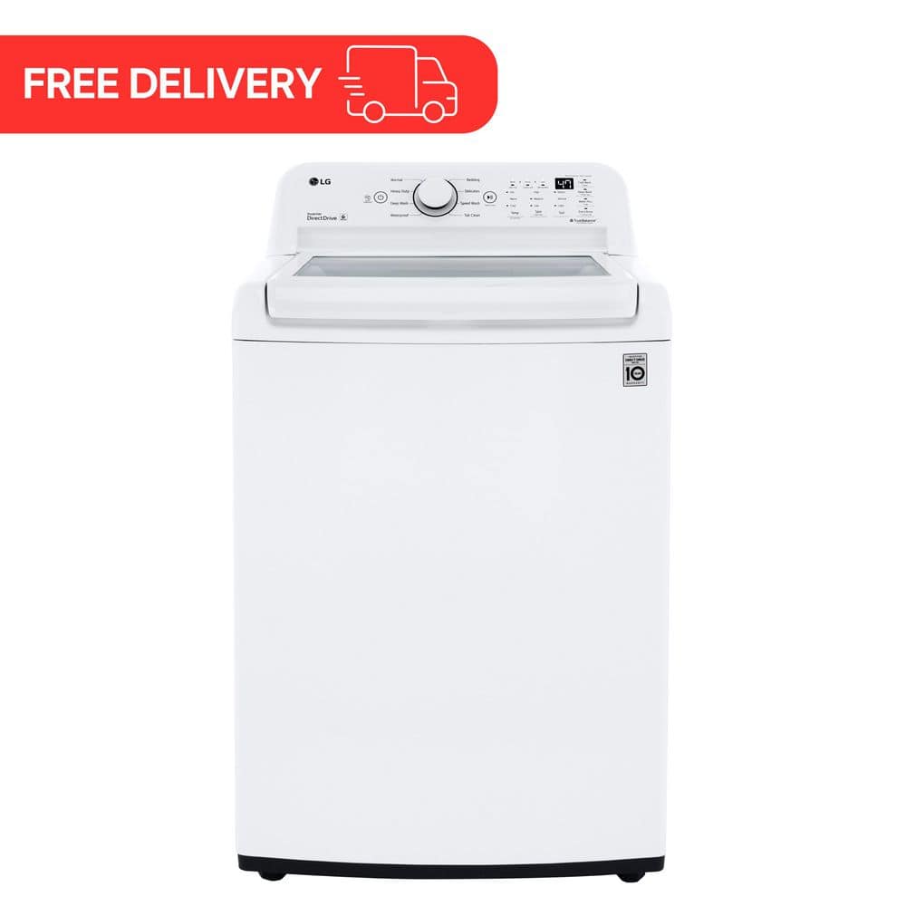 LG 4.5 Cu. Ft. Top Load Washer in White with Impeller, NeveRust Drum ...