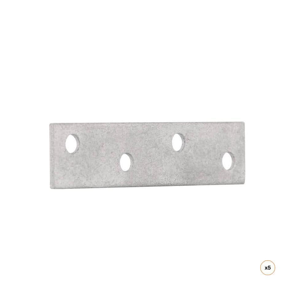 Everbilt 3 in. Galvanized Mending Plate (10-Pack) - The Home Depot