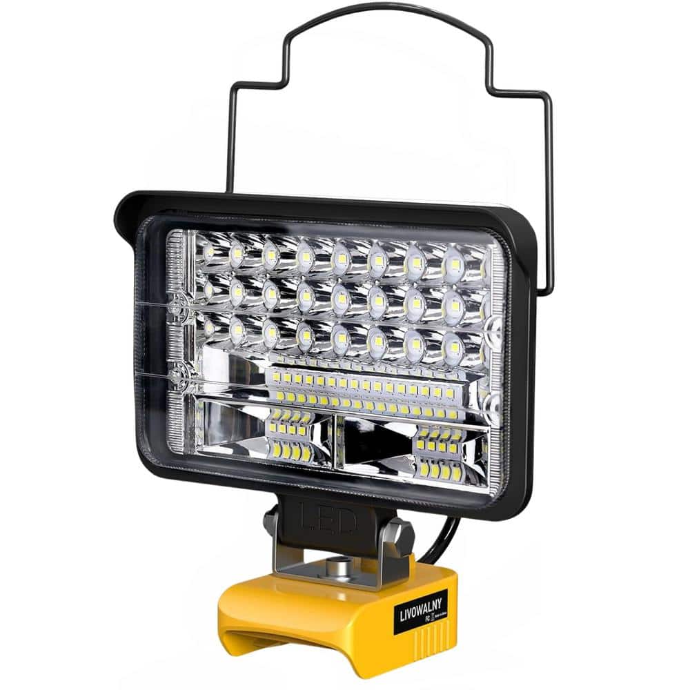 Lukyamzn 68W 6800 Lumens Cordless LED Work Light for Dewalt 20V Battery ...