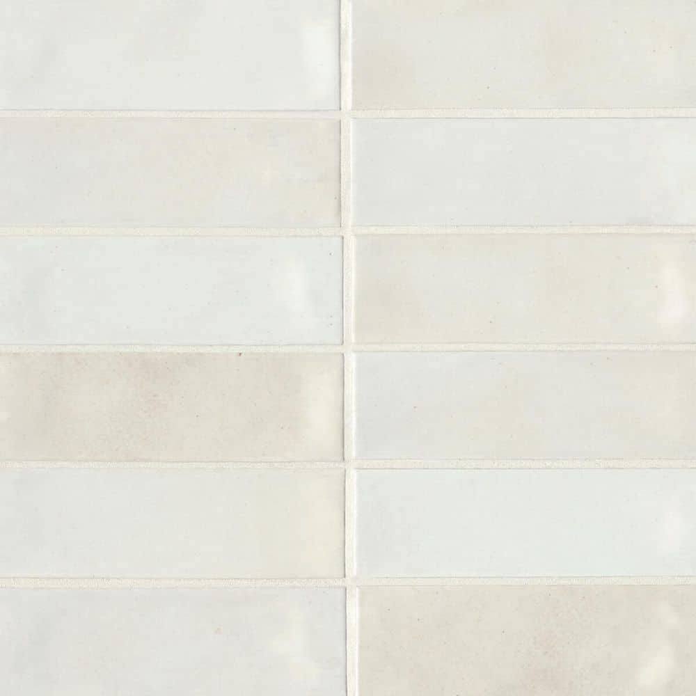 Bedrosians Celine 2 in. x 6 in. Glossy White Porcelain Subway Floor and ...