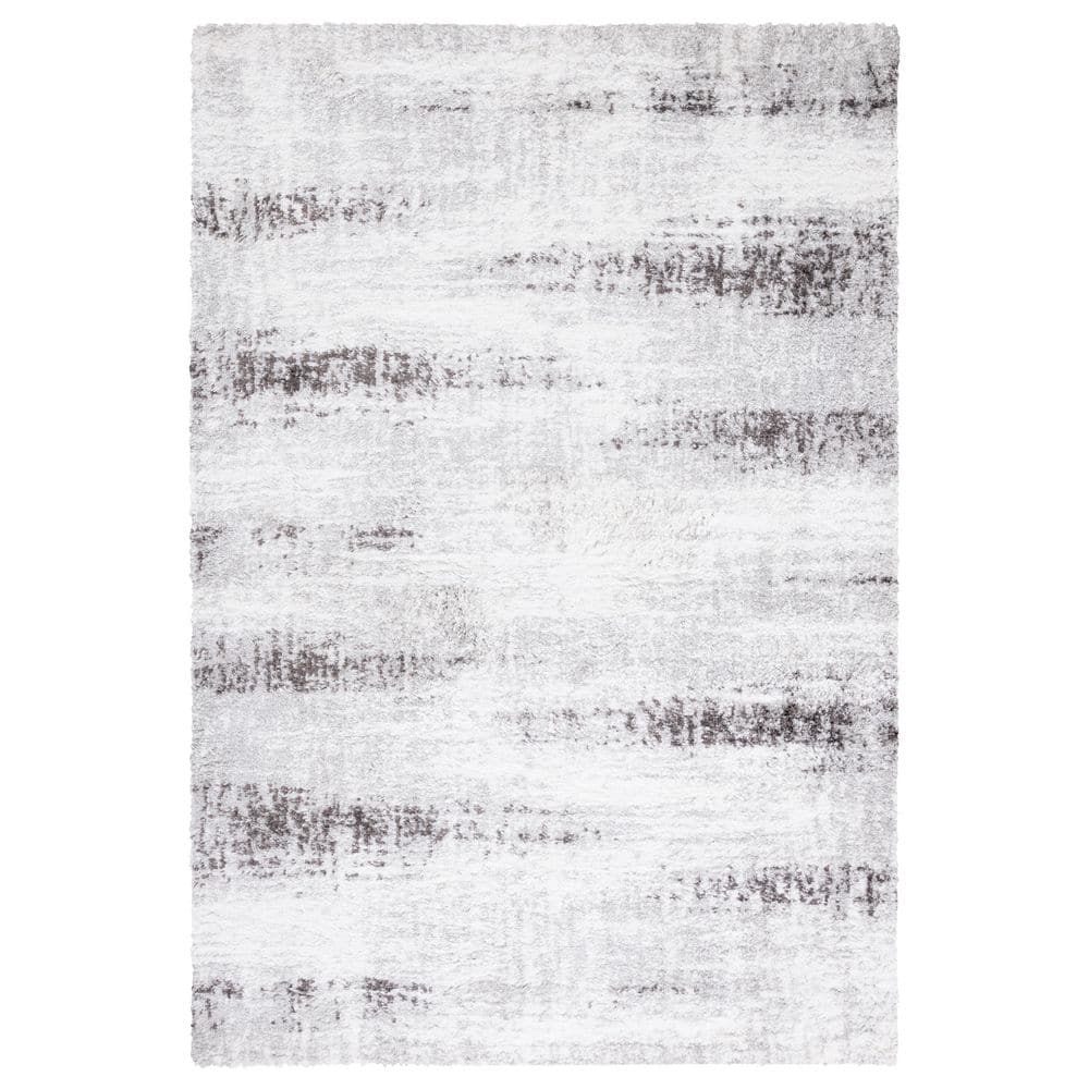 SAFAVIEH Berber Shag 9 ft. x 12 ft. Gray/Dark Gray Abstract Gradient ...