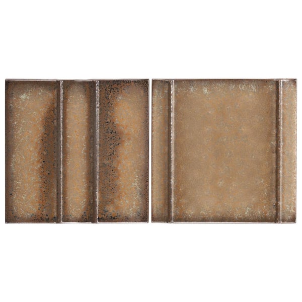 Ivy Hill Tile Hikari Golden Brown 5.82 in. x 0.39 in. 3D Metallic Look ...